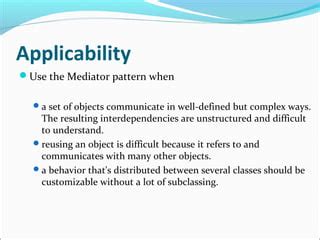 Mediator Pattern PPT