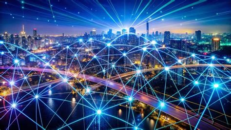 Dynamic Double Exposure Futuristic Network Exploring The Interconnected