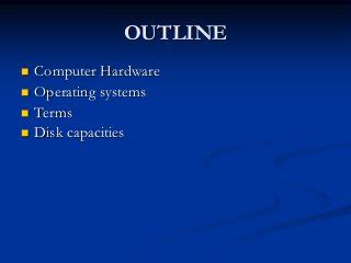 Computer Basics Basic Comp Oper Pptx