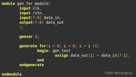 【芯片设计 Rtl 数字逻辑设计入门 13 Generatefor 和 For】rtl Generate Csdn博客