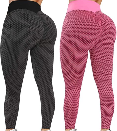 2pack Famous Yoga Pants Women Butt Lifting Yoga Pants High Waist Tummy