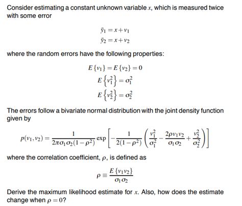 Solved Consider Estimating A Constant Unknown Variable X Chegg Com
