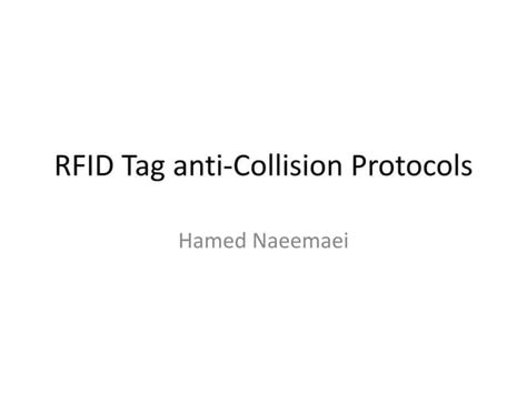 Rfid Tag Anti Collision Protocols Pptx Technology And Computing