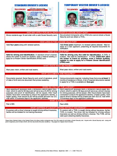 Illinoistemporary Visitor Drivers License Tvdl Flyer Englsih Fill Out