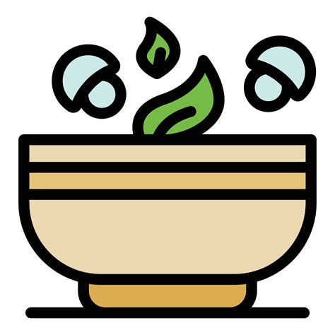 Salad Bowl Icon Color Outline Vector 15247245 Vector Art At Vecteezy