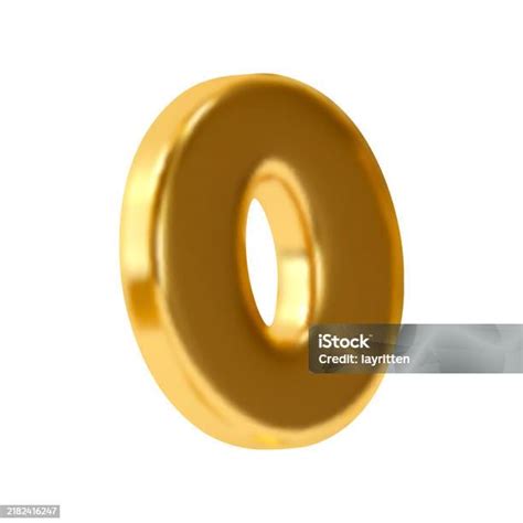 편지 O 편지 기호 금색 금속 스타일의 사실적인 3d 디자인 흰색 배경에 고립되어 있습니다 벡터 일러스트 레이 션 0명에 대한 스톡 벡터 아트 및 기타 이미지 Istock