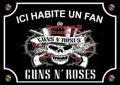Ici Habite Un Fan De Guns N Roses Métal Affiche Plastifiée Eur 6