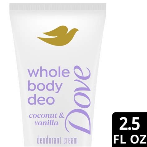 Dove Whole Body Invisible Cream Deodorant Coconut Vanilla Aluminum Free H Odor Control