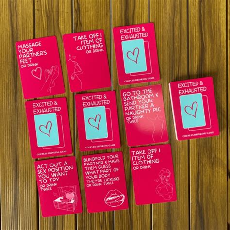 1pc Excited And Exhaustion Couple Game Sex Position Cards Couples