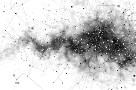 Abstract Network Computing Circular Dots Connected With Colorful Lines Background Wallpaper