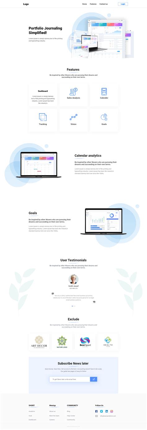 Sass Landing Page Design On Behance
