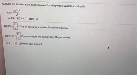 Solved Evaluate The Function At The Given Values Of The Chegg