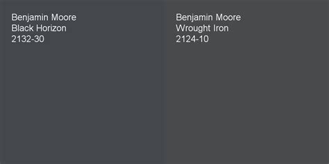Benjamin Moore Black Horizon Vs Benjamin Moore Wrought Iron Comparison