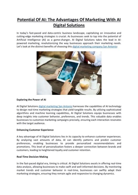 Ppt Potential Of Ai The Advantages Of Marketing With Ai Digital Solutions Powerpoint