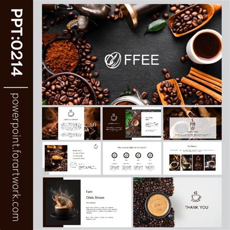 เทมเพลต Powerpoint กาแฟ โปรโมทร้าน Coffee สีขาวดำ มินิมอล 0214 เทมเพลต Powerpoint สวยๆ