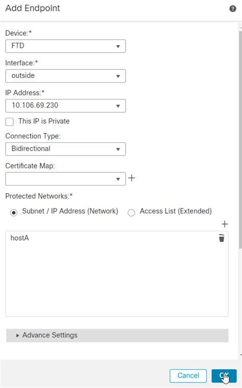 Configure Site To Site Tunnel Between FTD And StrongSwan Server Cisco