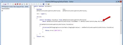 adventures in axapta world ax 2012 r3 cu13 bug dmf default value mapping for string type