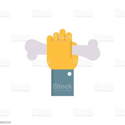 핸드헬드 뼈 벡터 플랫 아이콘 디자인 일러스트레이션 흰색 배경에 할로윈 기호 Eps 10 파일 고기에 대한 스톡 벡터 아트 및 기타 이미지 Istock