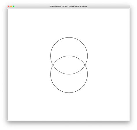 n overlapping circle with python and turtle source code python and