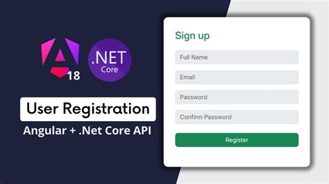 Angular User Registration With Aspnet Core Web Api Youtube