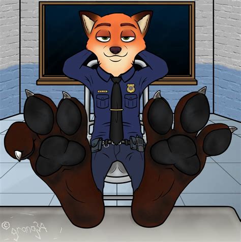 Cozying Up In The Zpd Office “what Big Feet You Have ” Cute Wolf