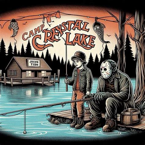 Camp Crystal Lake Wallpaper Camp Crystal Lake Drawing Horror Jason