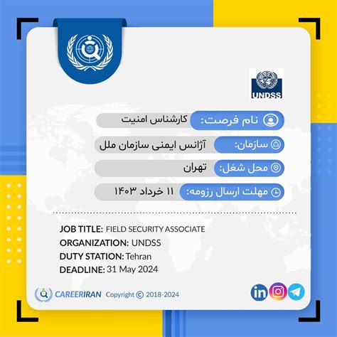 Career Iran On Linkedin 🌐🌐🌐 Job Title Field Security Associate