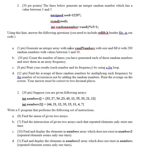 Solved 1 30 Pts Points The Lines Below Generate An