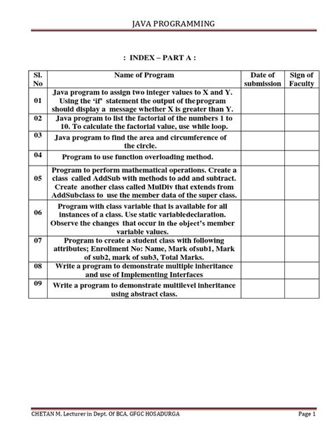 Java Programming Part A Pdf Class Computer Programming Method Computer Programming