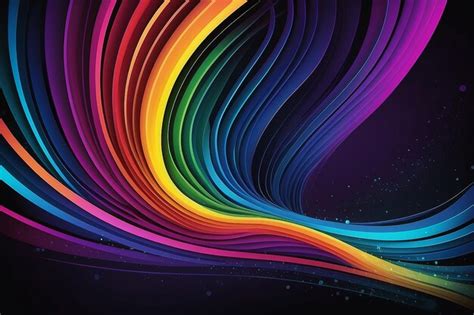 premium photo abstract spectrum curved lines background