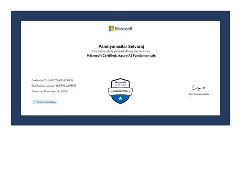 Azureai900 Microsoft Azureai Ai900 Microsoftazure Certification Ai… Pandiyamallar Selvaraj
