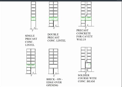 Steel Lintel Block Wall In A Dwg