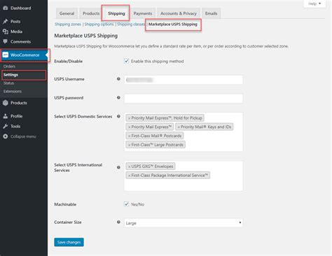 WordPress WooCommerce Marketplace USPS Shipping