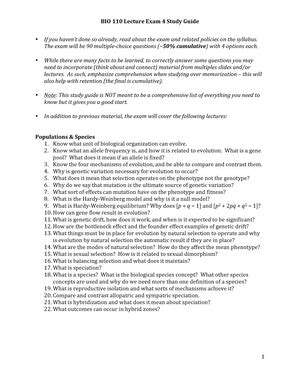 BIO Lab Exam Study Guide Biology Lab Exam Study Guide In General Lab Exam Will