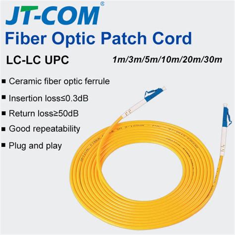 JT COM 10pcs LC LC Singlemode Fiber Optic Patch Cable LC UPC SM 2 0mm 9 125um FTTH Fiber Patch