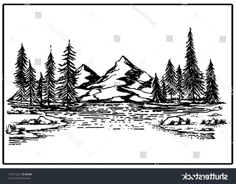 Mountain And Trees Drawing At PaintingValley Com Explore Collection Of Mountain And Trees Drawing