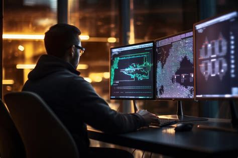 Premium Photo Close Up Of Innovative Software Engineer At Work