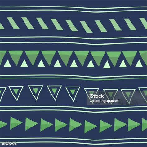 이캇 기하학적 민속 장식 부족 민족 벡터 텍스처입니다 아즈텍 스타일의 매끄러운 스트라이프 패턴 스트라이프 손으로 그린 벡터 패션 섬유 인쇄 준비 0명에 대한 스톡 벡터 아트