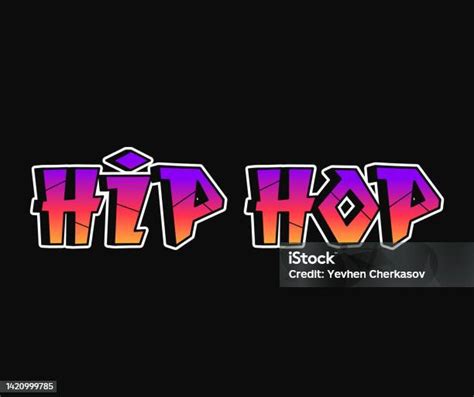 힙합 단어 트리피 사이키델릭 그래피티 스타일 편지 벡터 손으로 그린 낙서 만화 로고 힙합 일러스트레이션 재미있는 멋진 트리피