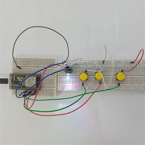 Turn On RGB LED Module Connected To ESP32 Using Push Buttons