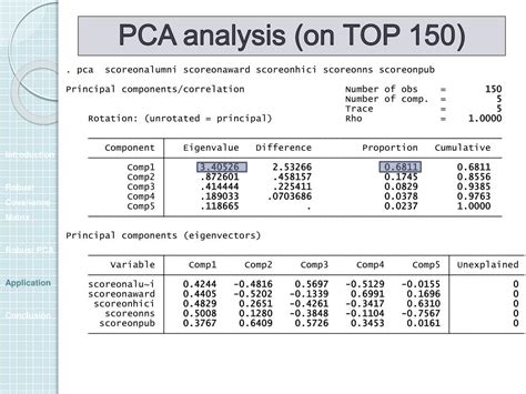 PPT Robust PCA In Stata PowerPoint Presentation Free Download ID
