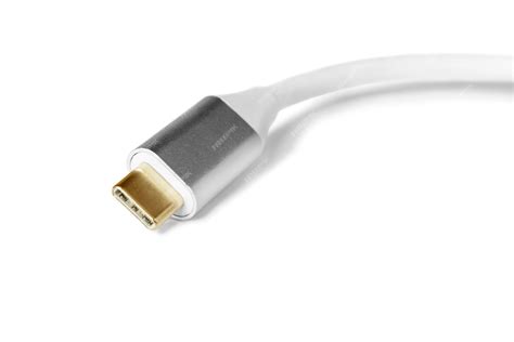 Premium Photo Usb Type C Plug Cable Closeup On White Background