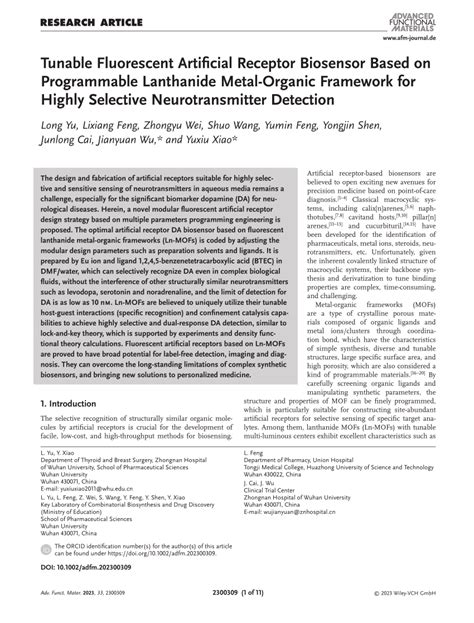 Tunable Fluorescent Artificial Receptor Biosensor Based On Programmable