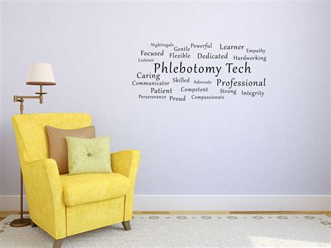 Phlebotomy Tech Word Cloud Decal Phlebotomy Wall Decal Phlebotomis