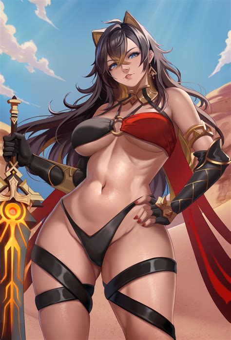 Rule 34 1girls Absurd Res Absurdres Arm Length Gloves Bangs Bare Shoulders Bare Thighs Big