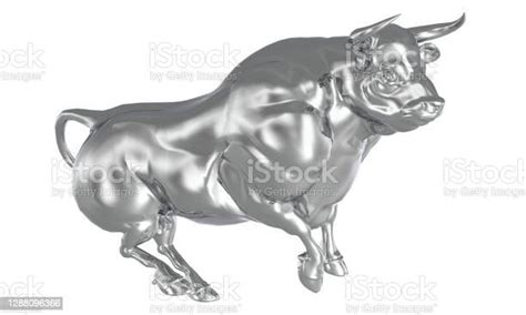 흰색 배경 3d 일러스트에 고립 된 흰색 금속 황소 0명에 대한 스톡 사진 및 기타 이미지 0명 2021년 3차원 형태 Istock