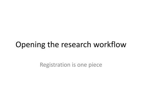PPT Open Science Framework Supporting The Research Worflow PowerPoint Presentation ID