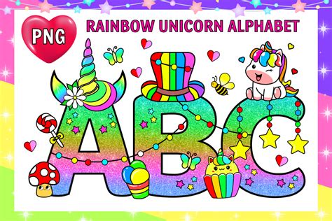 Magic Unicorn Font Png Graphic By Kalilaart · Creative Fabrica