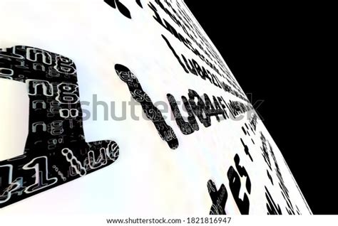 Programming Real Code Technology Concept Black Stock Illustration