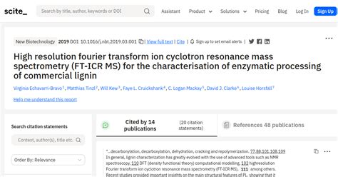 High Resolution Fourier Transform Ion Cyclotron Resonance Mass Spectrometry Ft Icr Ms For The